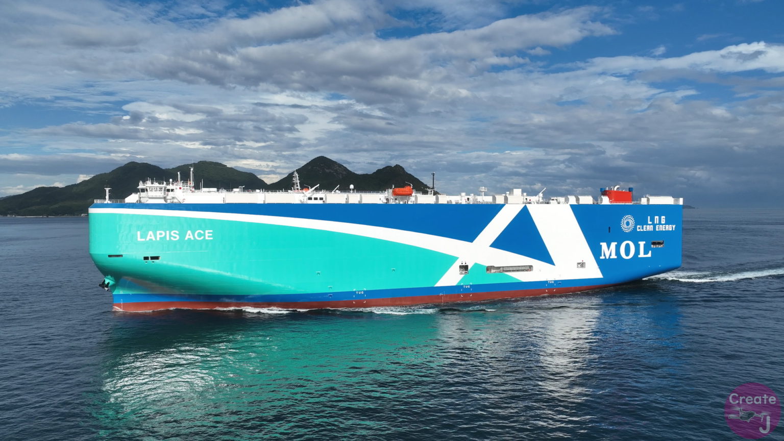 海上試運転「 LAPIS ACE 」商船三井の自動車運搬船 多度津造船建造中 | 海峡俯瞰