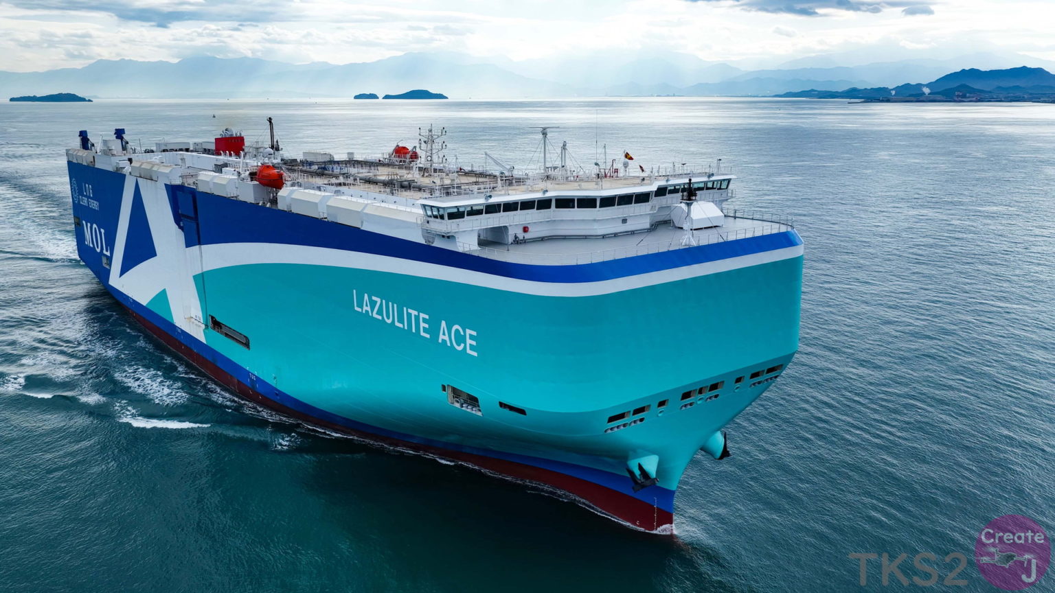 RORO船として始動です 「 LAZULITE ACE 」海上公試 Sea Trial | 海峡俯瞰
